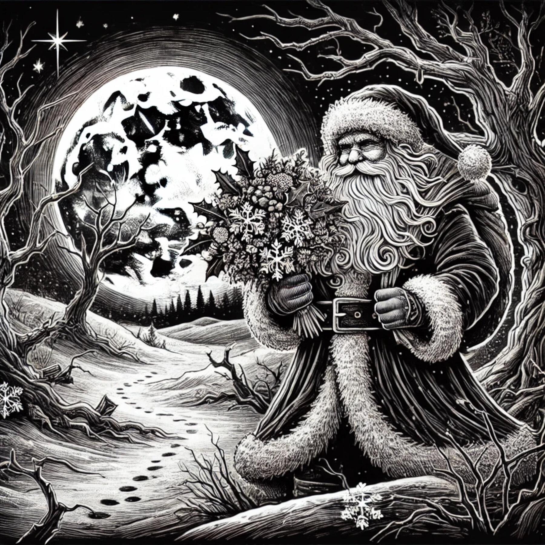 10 Dark Santa Clipart Images, Digital Prints, Santa Clipart, Santa ...