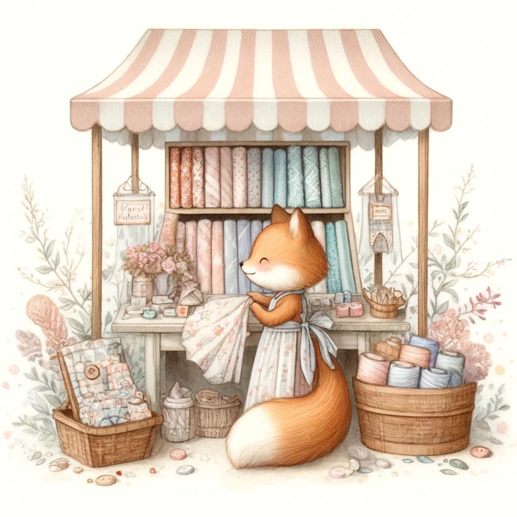 Fabric Market, Fabric Stall, Sewing Clipart, Textile Booth, Craft Fair ...