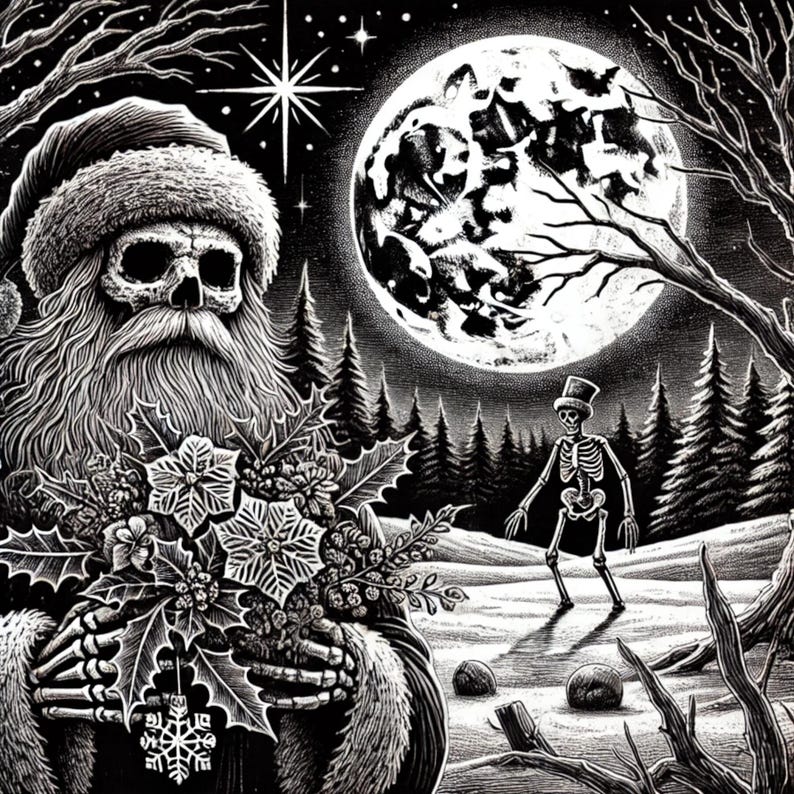 10 Dark Santa Clipart Images, Digital Prints, Santa Clipart, Santa ...