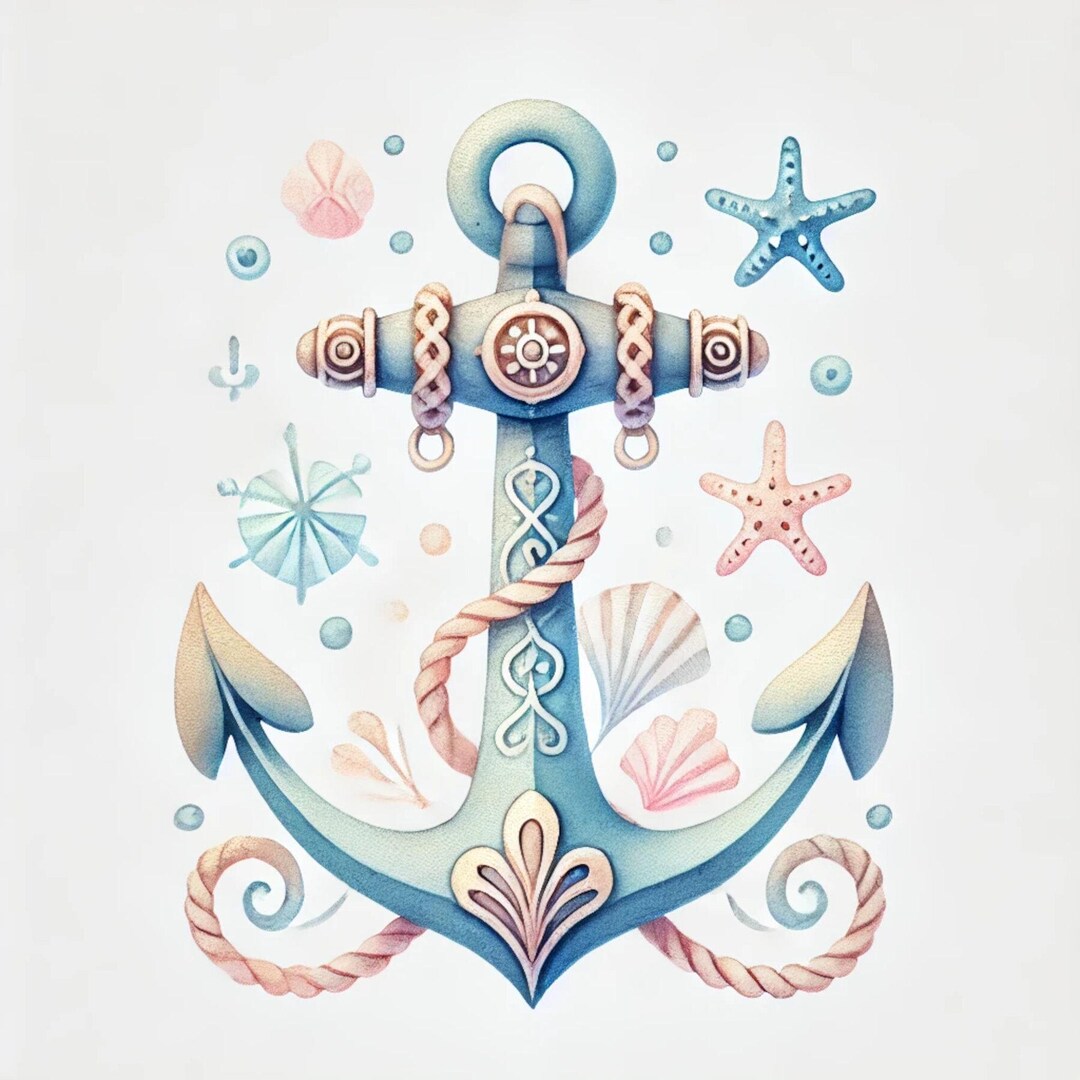 Nautical Decor, Nautical Theme Art, Seaside Decor Ideas, Watercolor ...
