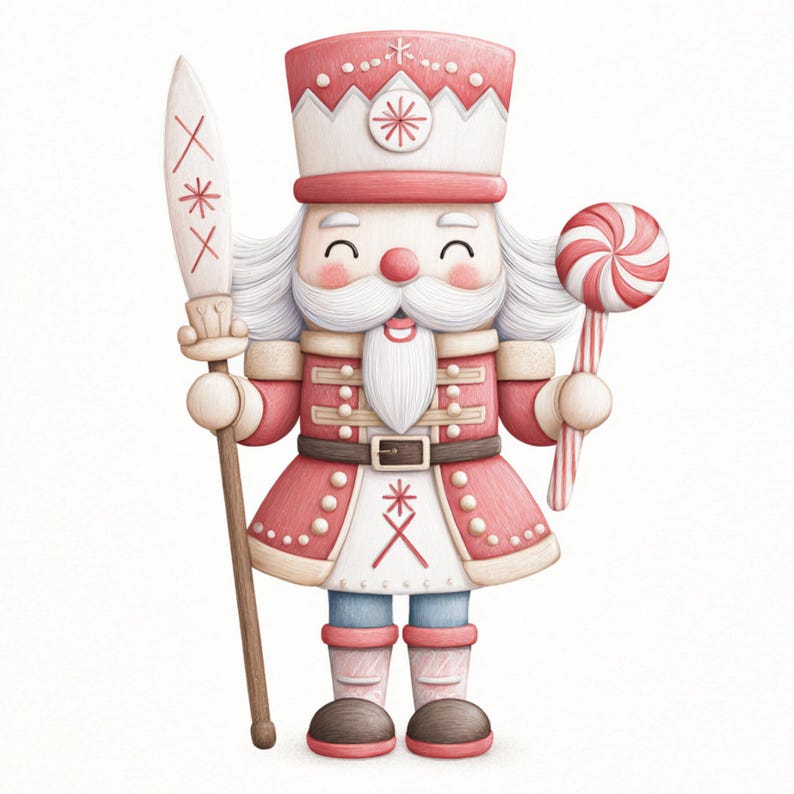 Nutcracker Art, Xmas Clipart, Toy Soldier Art, Festive Decor, Holiday ...