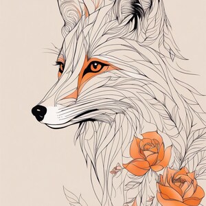 15 Beautiful Fox Designs, Fox Clipart, Line Drawn Foxes, Tattoo ...