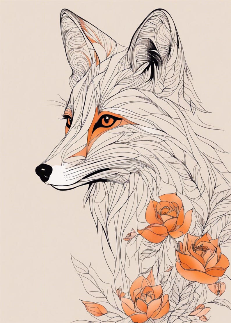 15 Beautiful Fox Designs, Fox Clipart, Line Drawn Foxes, Tattoo ...