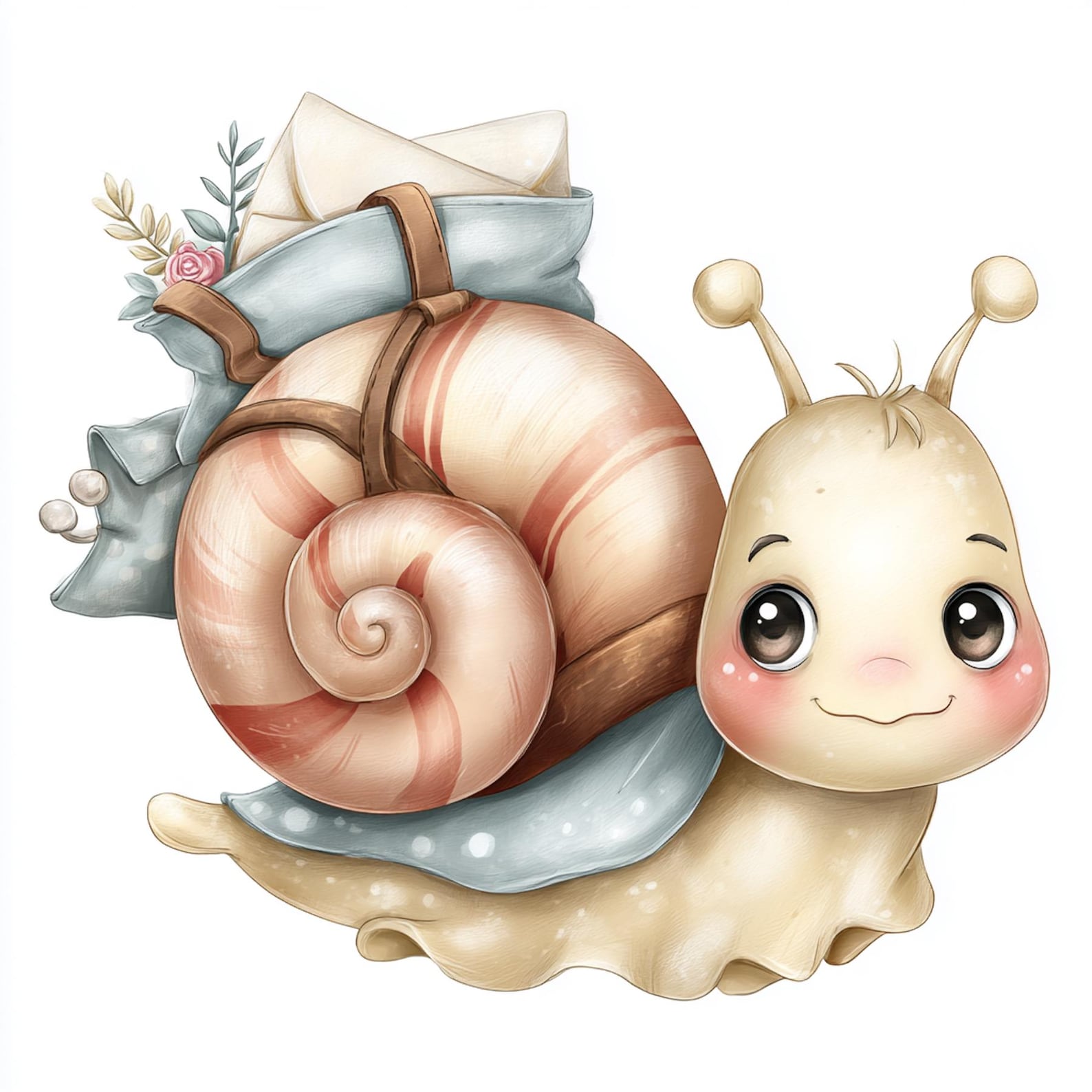 Mail Snail, Cute Snail, Snail Art, Snail Clipart, Letter Snail, Kawaii ...