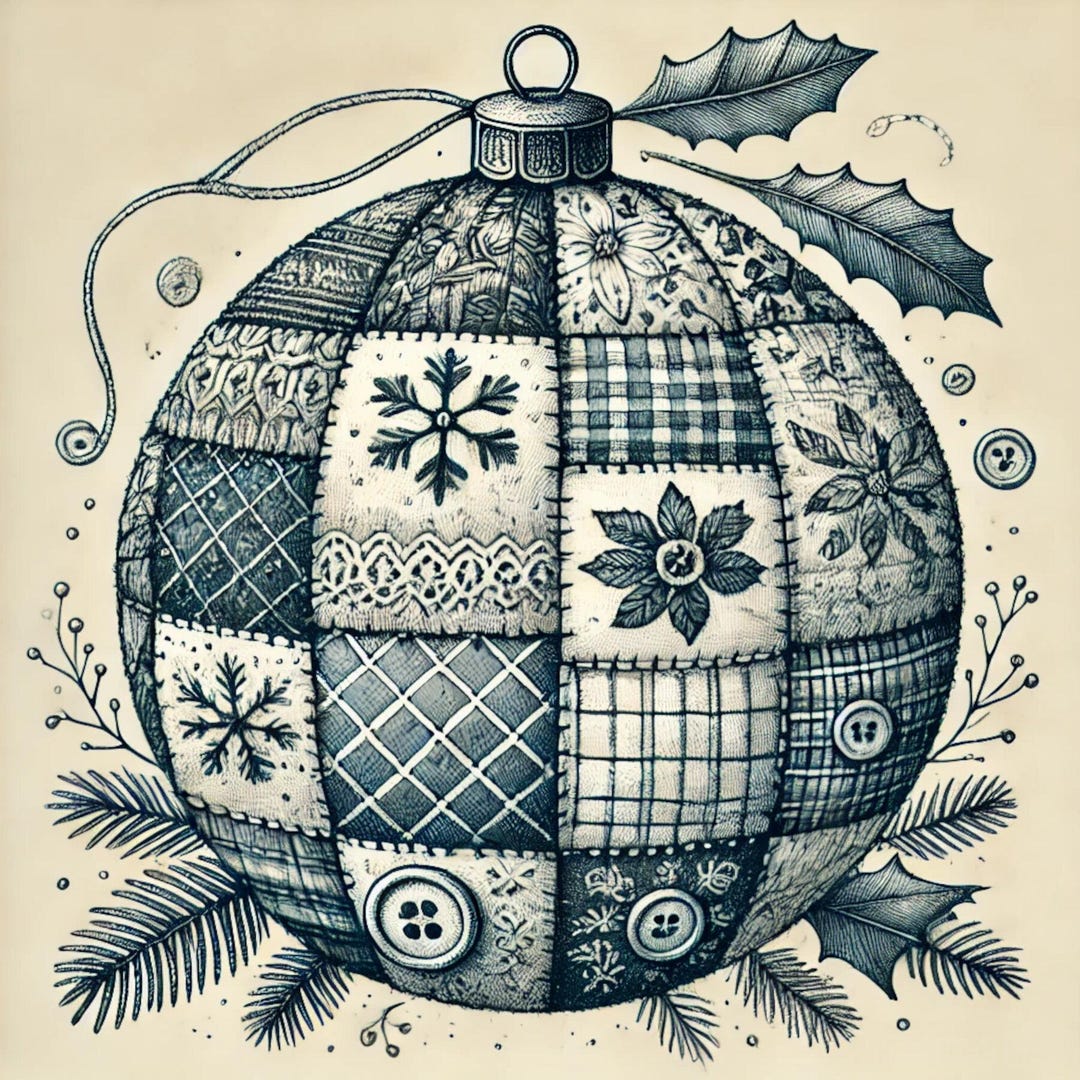 10 Patchwork Bauble Clipart Images, Baubles, Patchwork, Sewing ...