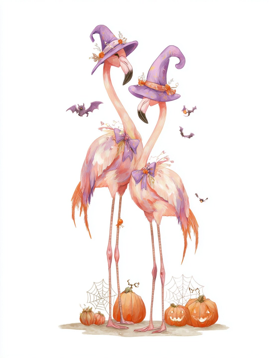 Halloween Birds, Witch Flamingos, Pink Halloween, Cute Bats, Pumpkin ...