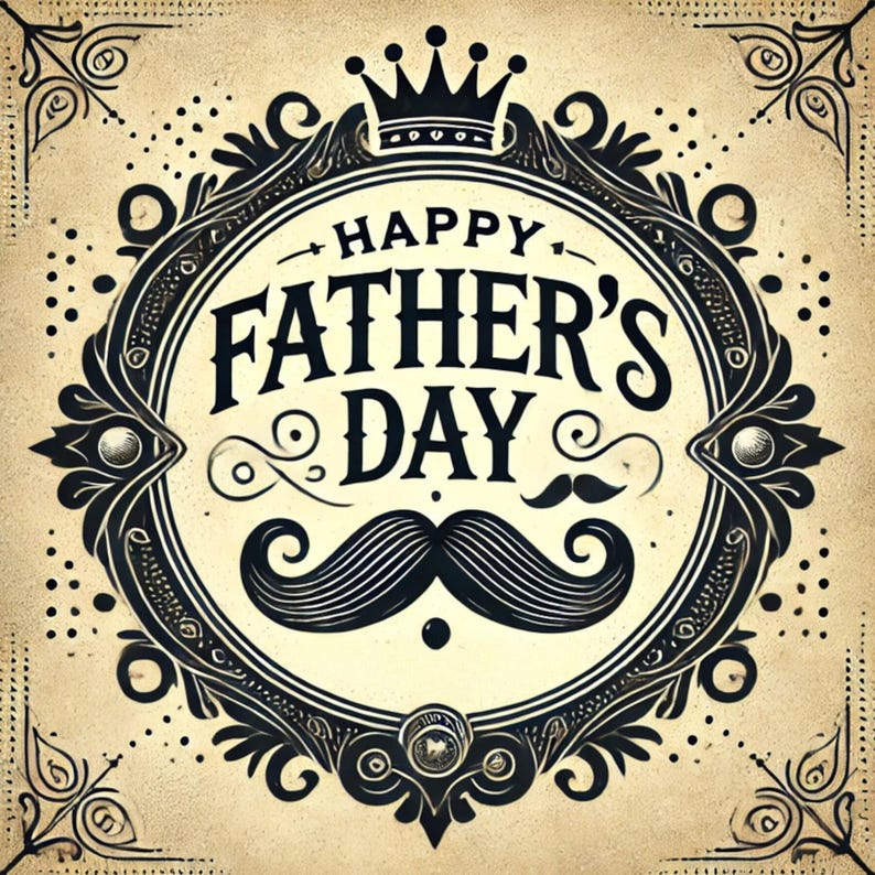 Father's Day, Vintage Dad Badge, Retro Father Emblem, Classic Dad Label ...