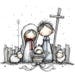 Cute Nativity Scene Illustration, Holy Family Christmas Art Print, Baby ...