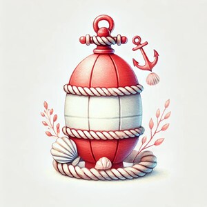 Nautical Decor, Nautical Theme Art, Seaside Decor Ideas, Watercolor ...