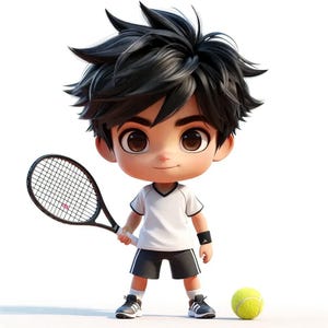 10 Tennis Boy Clipart, Chibi Boy, Tennis, Sports Clipart, Wimbledon ...