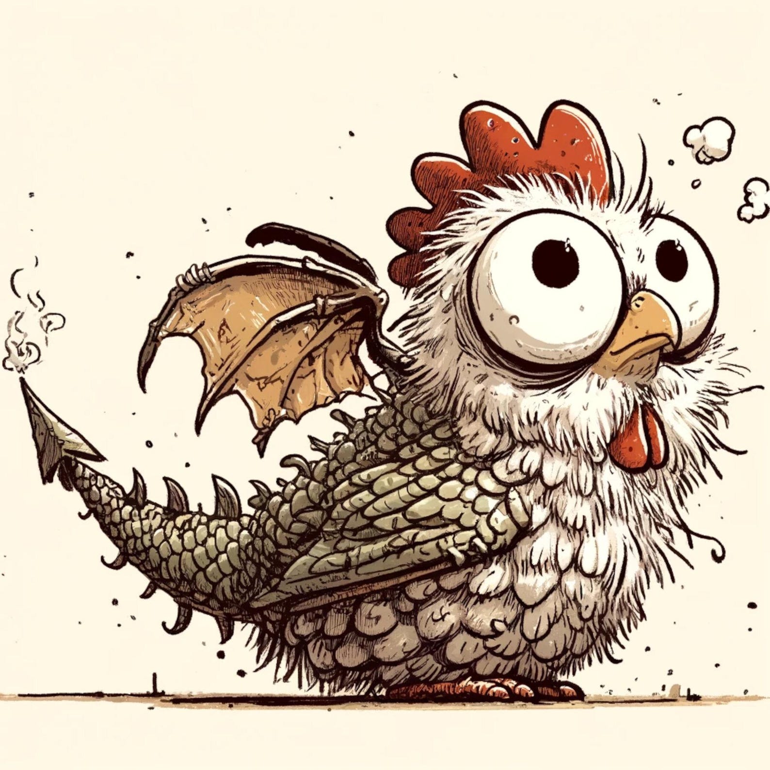 Quirky Chicken Clipart, Funny Chicken, Whimsical Birds, Quirky Animals ...