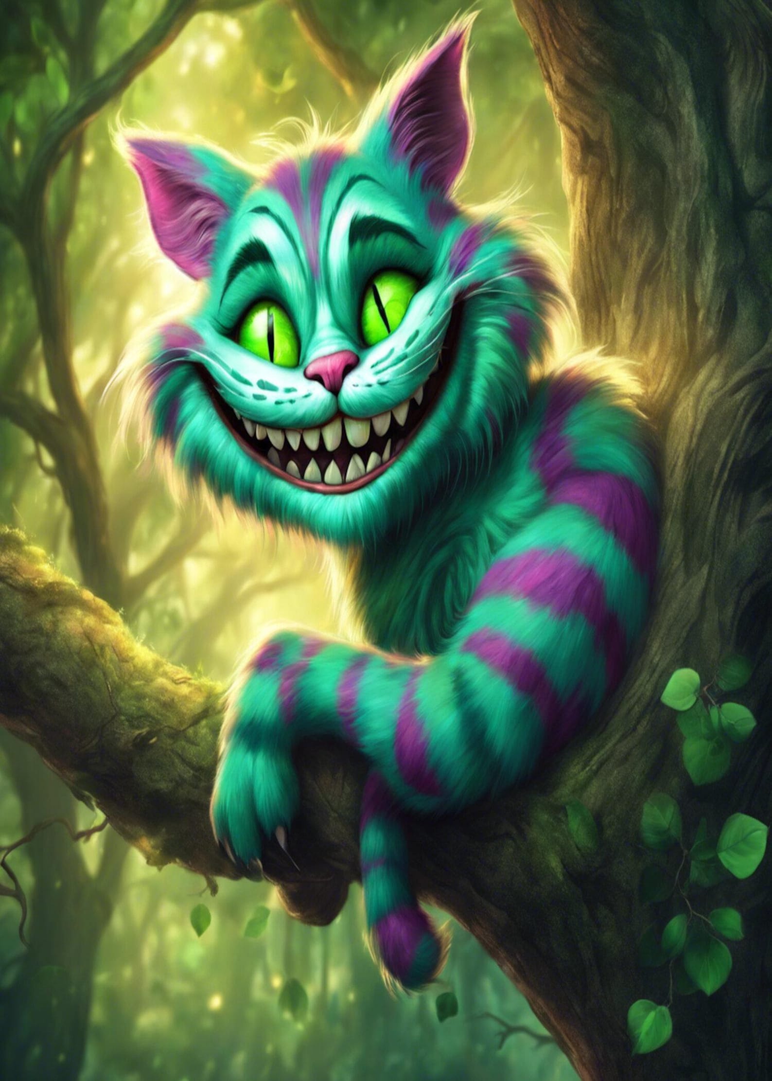 10 Cheshire Cat Clipart, JPG, Alice in Wonderland Clipart, Grinning Cat ...
