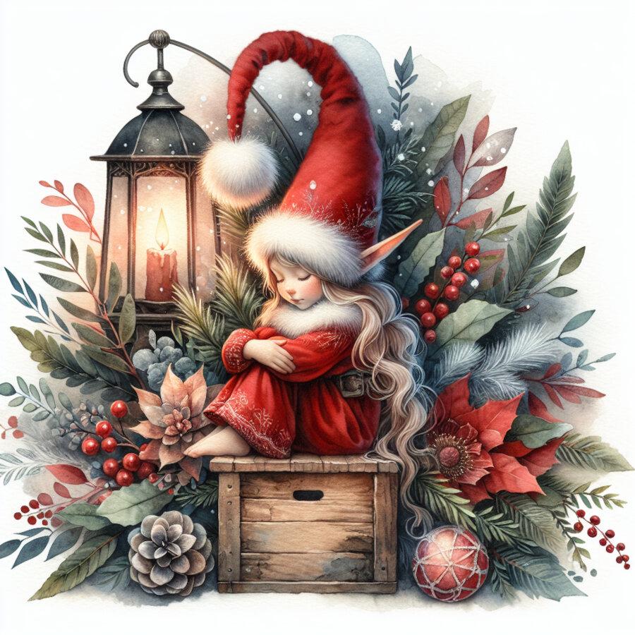 12 Christmas Fairy Clipart Bundle, Christmas JPG Bundle, Fantasy ...