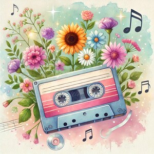 Groovy Summer, Groovy Clipart, Summer Vibes, Retro Design, Watercolor ...