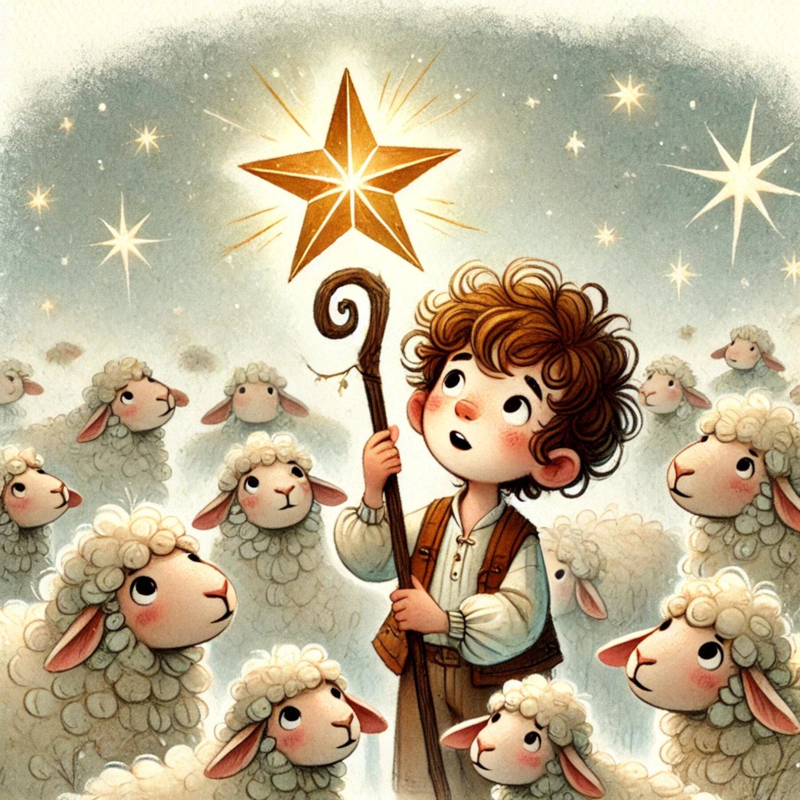 10 While Shepherds Watch Their Flock, Nativity Clipart, Nativity Images ...