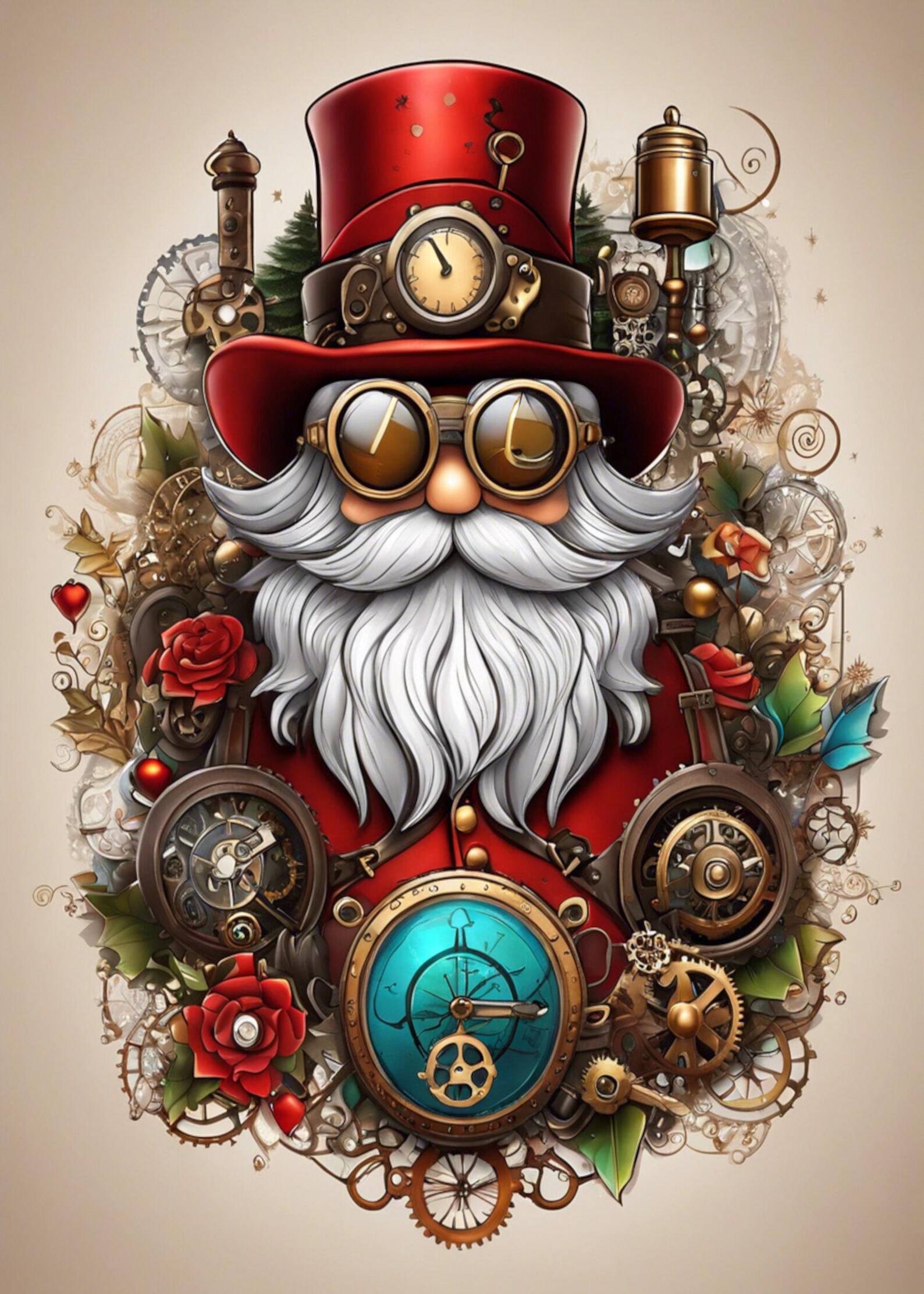 10 Steampunk Santa Images, Steampunk Clipart, Santa Clipart, Steampunk ...