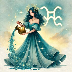 Zodiac Goddess, Astrology Clipart, Mystical Zodiac Signs, Celestial ...