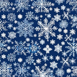 10 Blue Snowflake Repeat Pattern Clipart, 12x12 Size, Scrapbooking ...