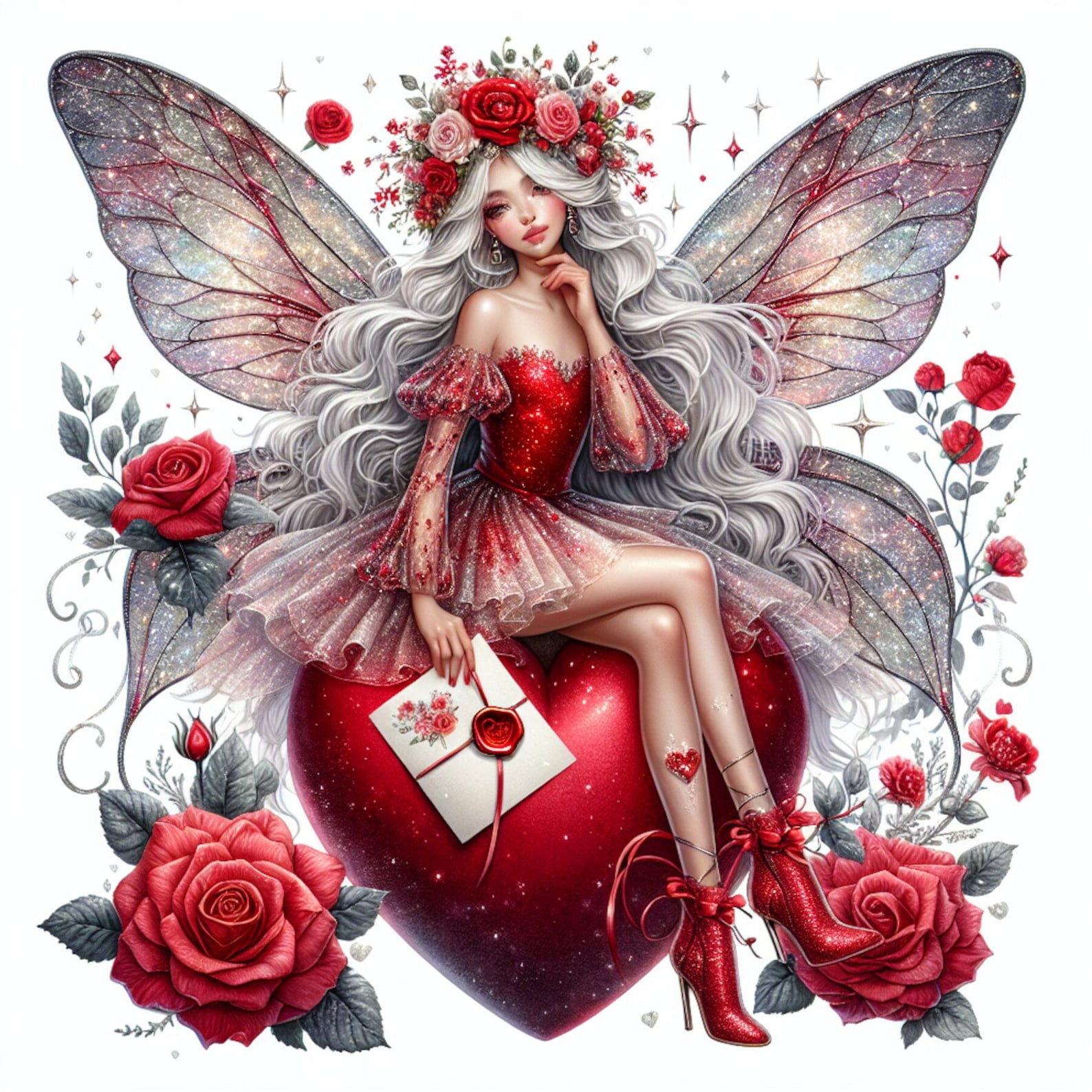 Valentine Fairy, Fairy Clipart, Fairy Images, Fantasy Art, Valentines ...