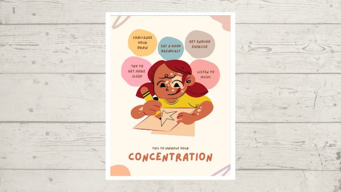 Tips to Improve Concentration Poster for Classroom - Etsy