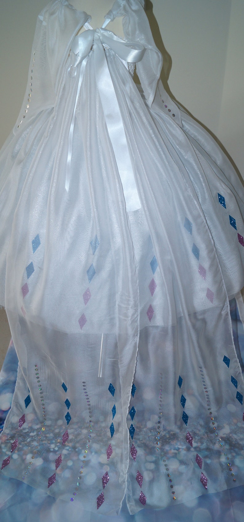 Princess Elsa Frozen 2 Inspired White Tutu Dress Pageant Ball Gown