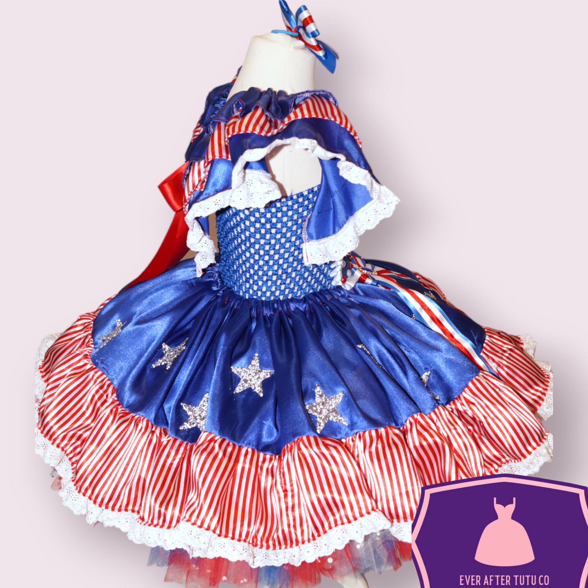 4th July Patriotic Independence Day American Flag USA Tutu Dress ...