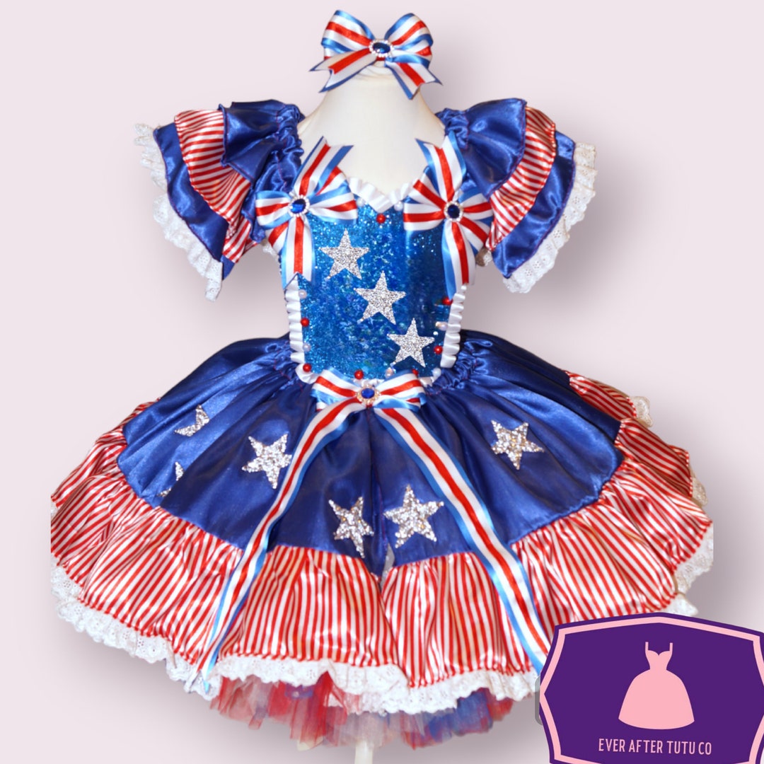 4th July Patriotic Independence Day American Flag USA Tutu Dress ...