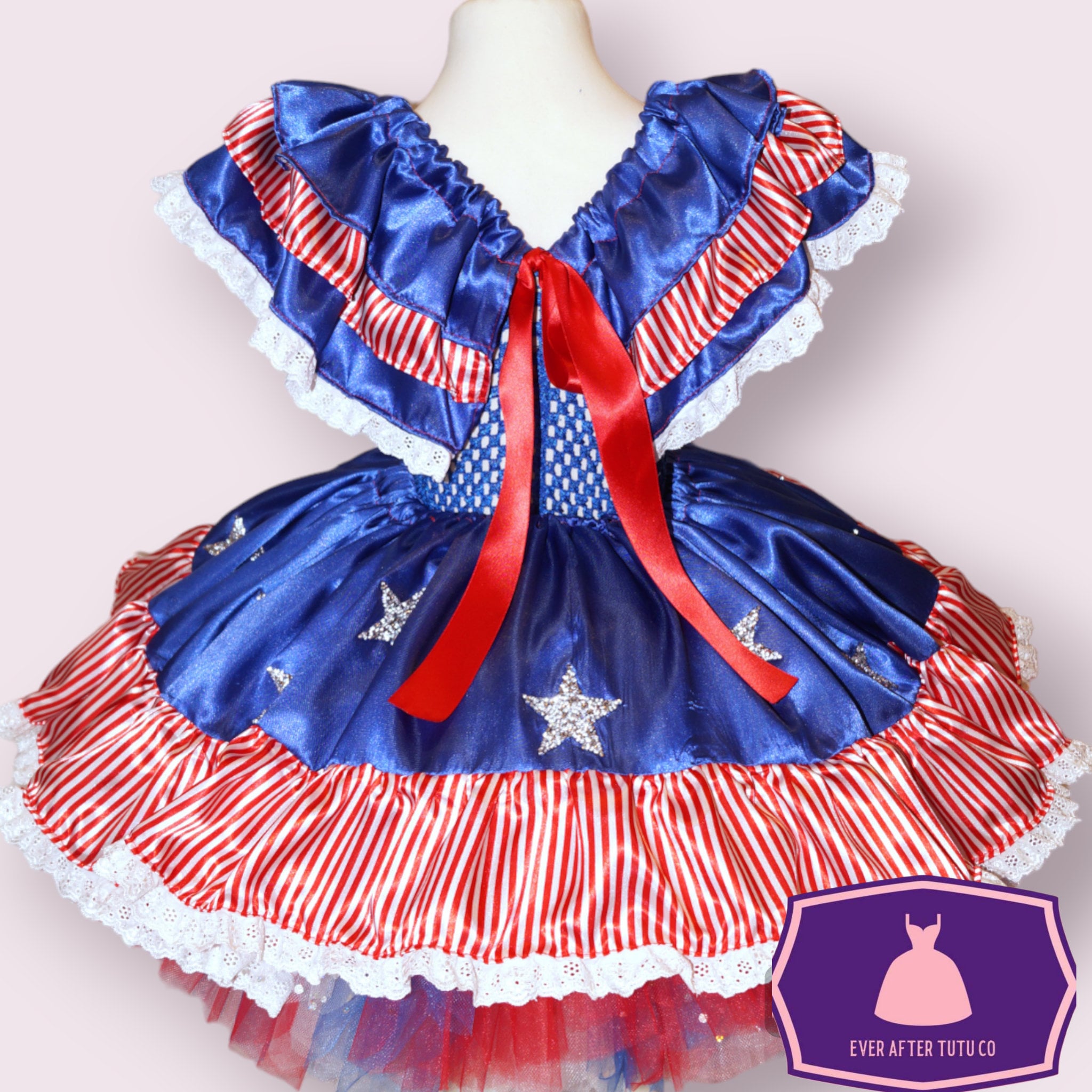 4th July Patriotic Independence Day American Flag USA Tutu Dress ...