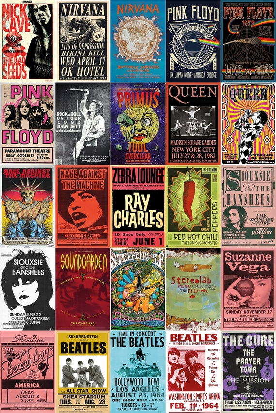 Vintage Rock Band Posters