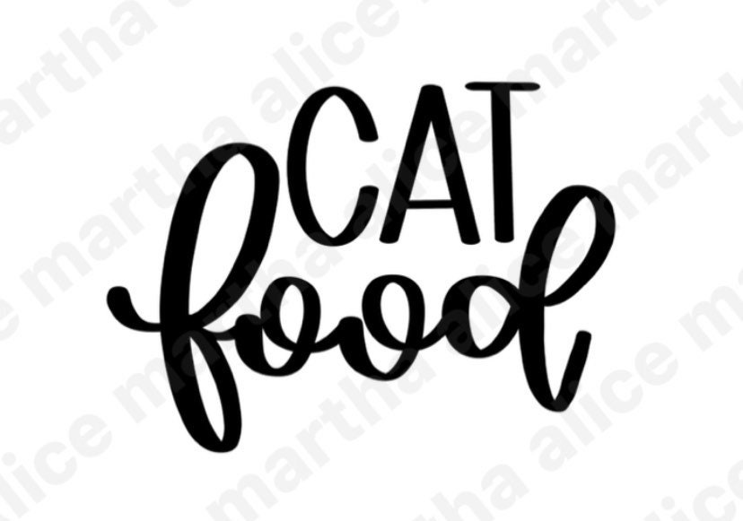 1 Cat Food Svg, Cat Food Label, Food Label, Cat Svg, Cat - Etsy