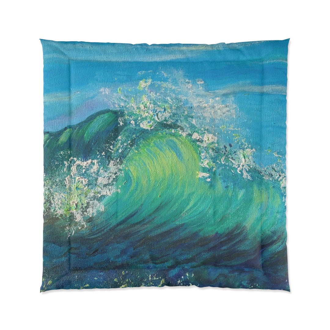 Sunlight Wave Comforter Sunset Wave Ocean Wave Coast Beach Bedding ...