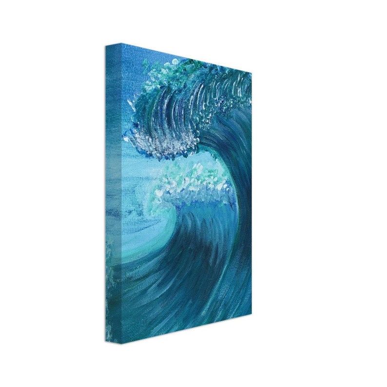 Portrait Wave Canvas Sea Ocean Waves Painting Print by SLX Original Art ...