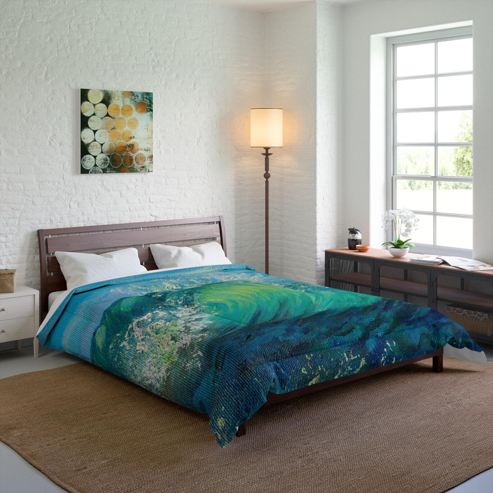 Sunlight Wave Comforter Sunset Wave Ocean Wave Coast Beach Bedding ...