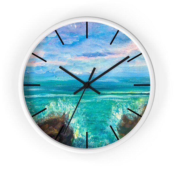 Turquoise Blue Clock - Etsy