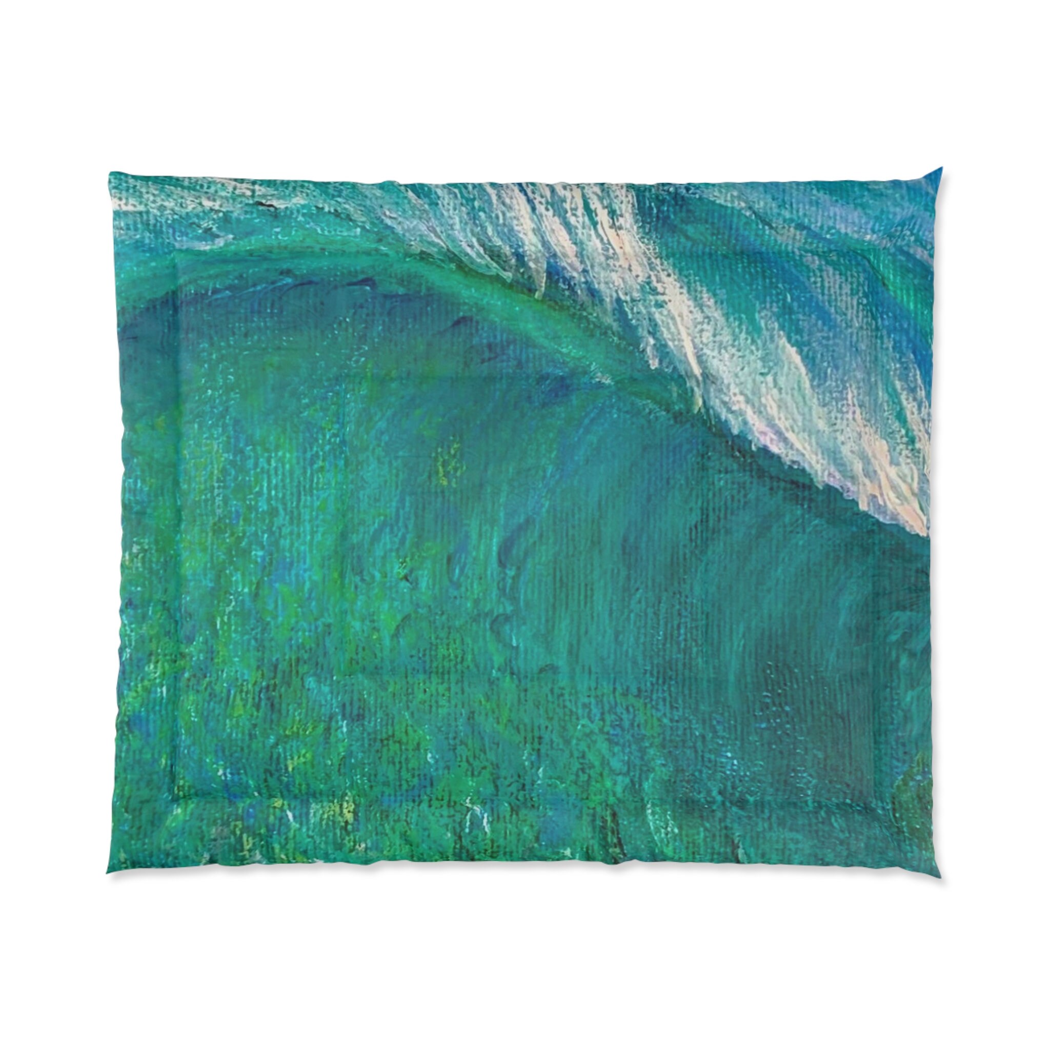 Comforter Aqua Wave Blue Sea Ocean Wave Coast Beach Bedding Comforter ...