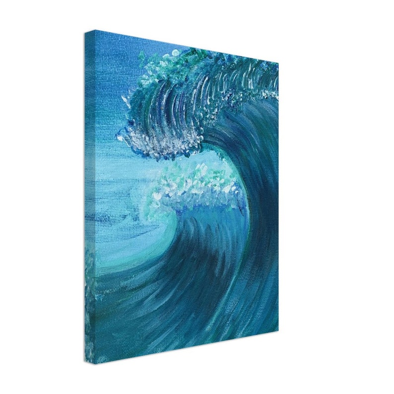 Portrait Wave Canvas Sea Ocean Waves Painting Print by SLX Original Art ...