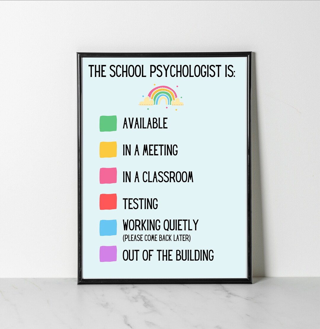 School Psychologist Door Sign Digital Print - Etsy