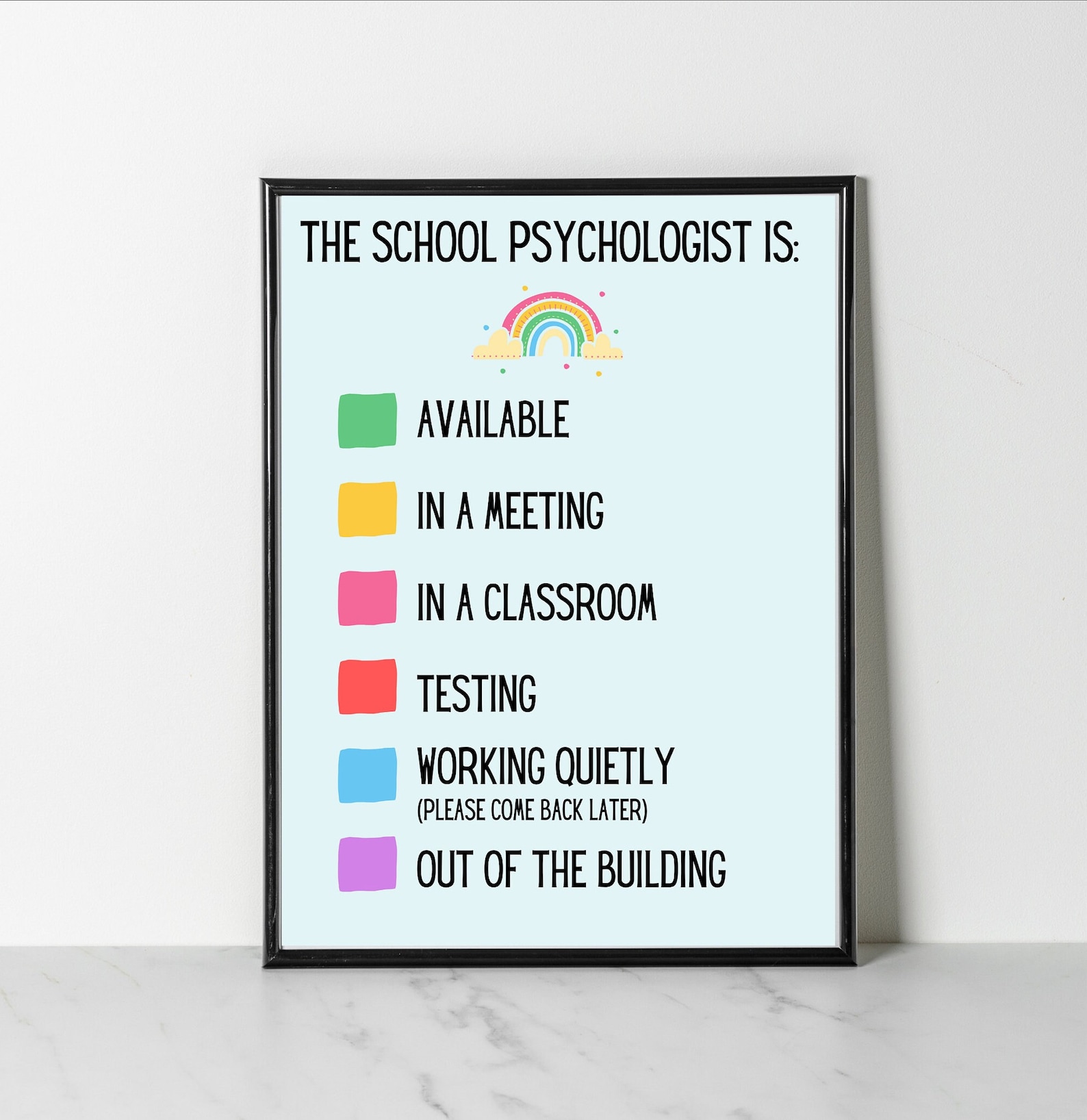 School Psychologist Door Sign Digital Print - Etsy