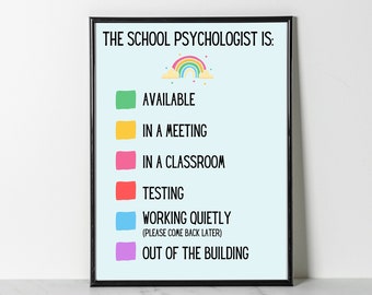 School Psychologist Office Sign / Door Sign / Digital Download of ...