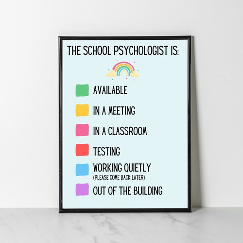 School Psychologist Door Sign Digital Print - Etsy