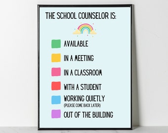School Social Worker Door Sign Digital Print - Etsy