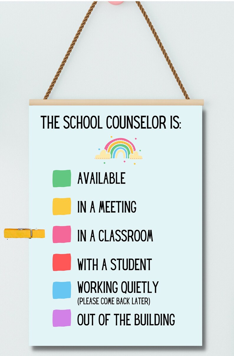 School Counselor Door Sign Digital Print - Etsy