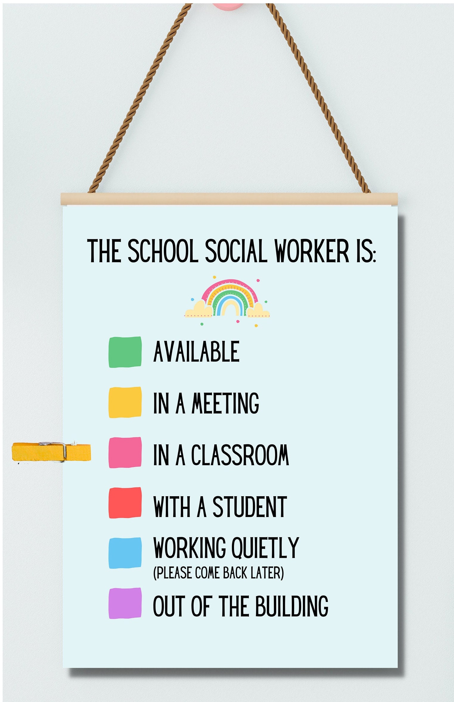 School Social Worker Door Sign Digital Print - Etsy