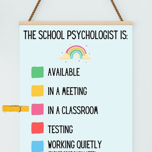 School Psychologist Door Sign Digital Print - Etsy