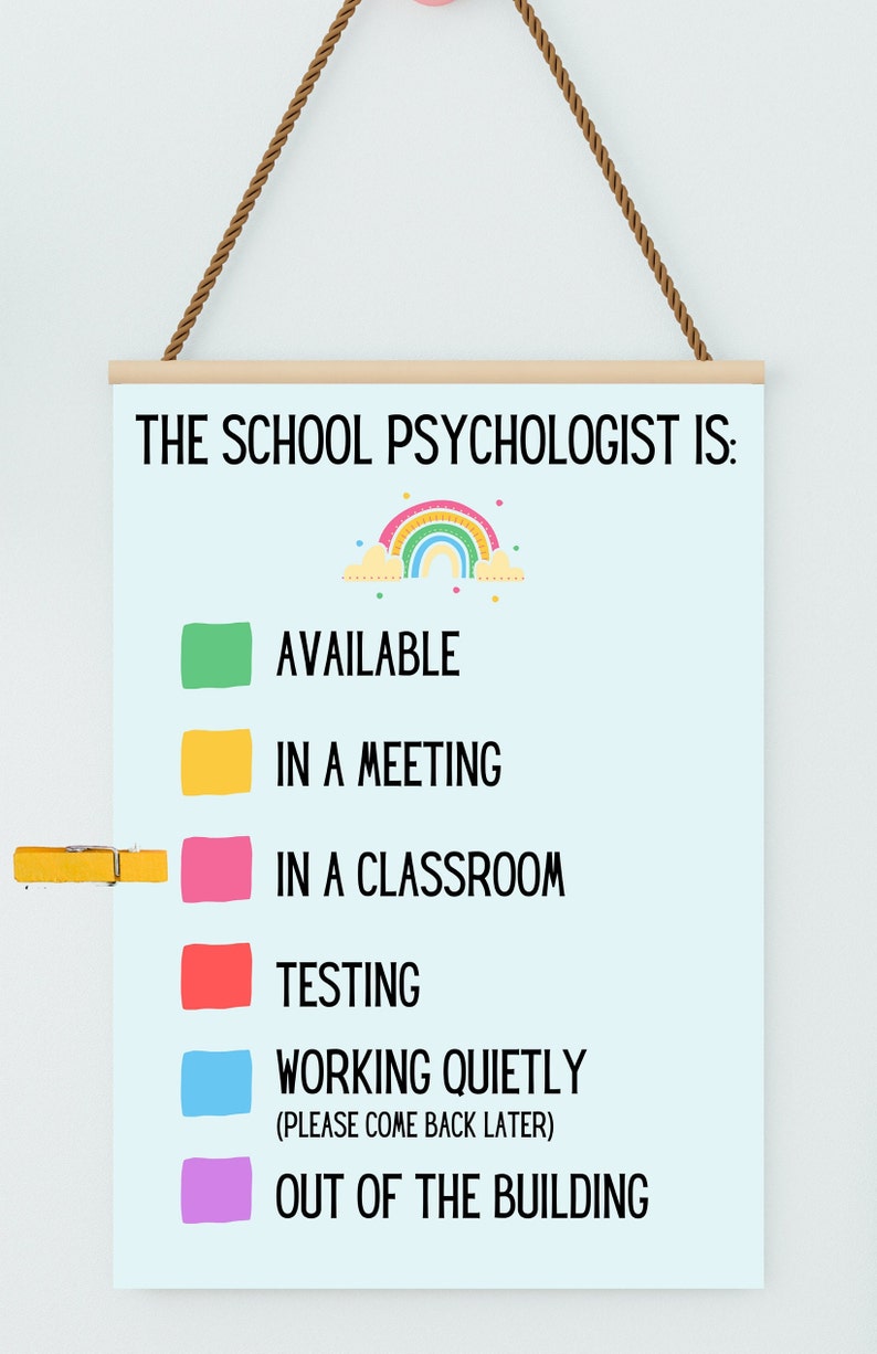 School Psychologist Door Sign Digital Print - Etsy