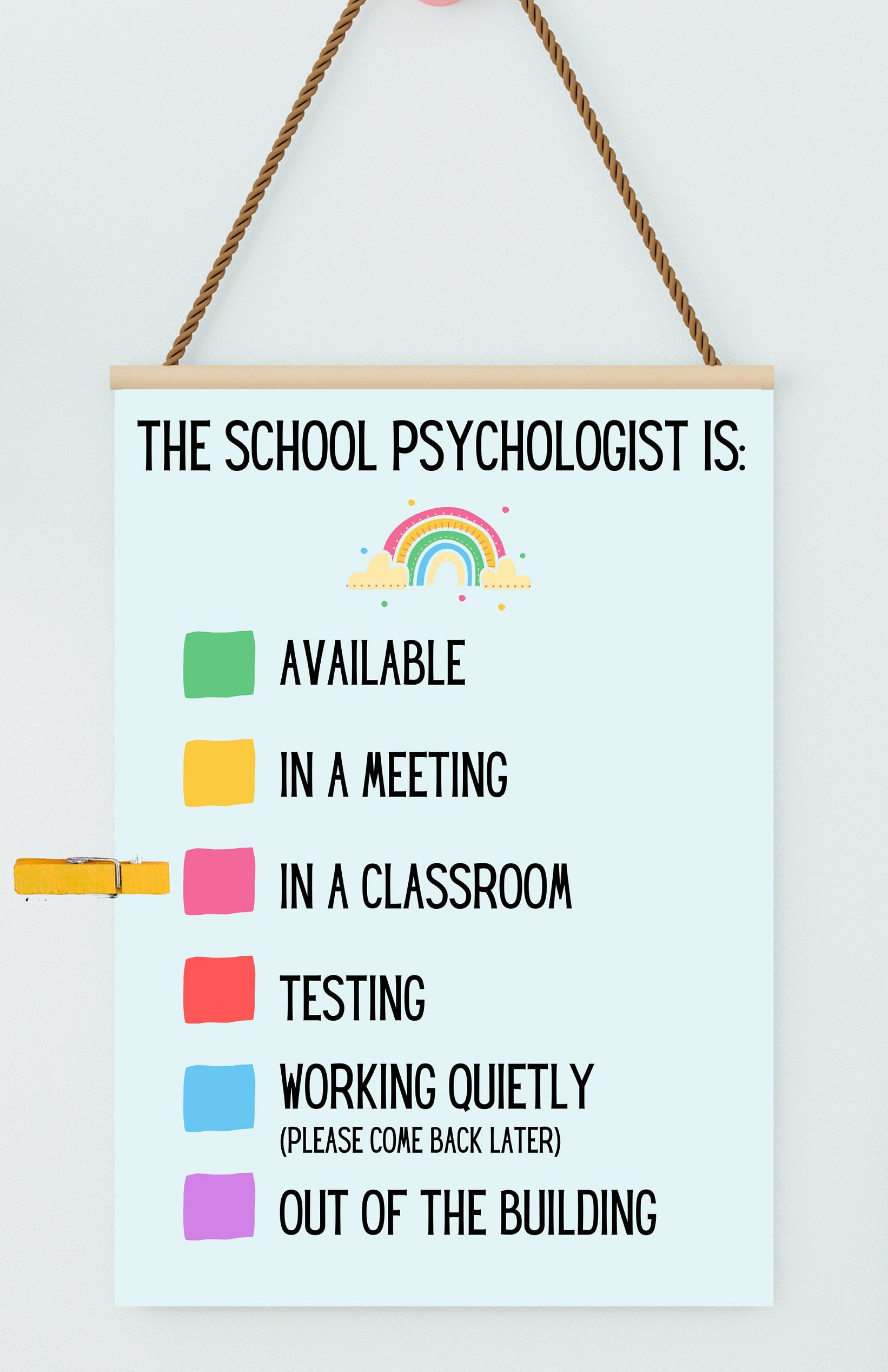 School Psychologist Door Sign Digital Print - Etsy