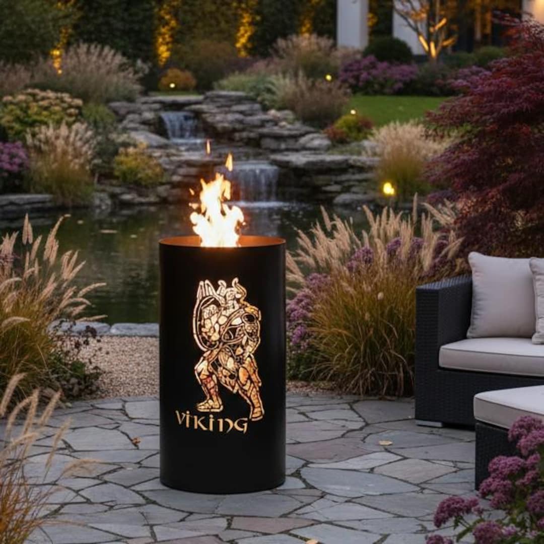Motif Fire Barrel, Round Fire Barrel, Decorative Fire Barrel, Fire ...