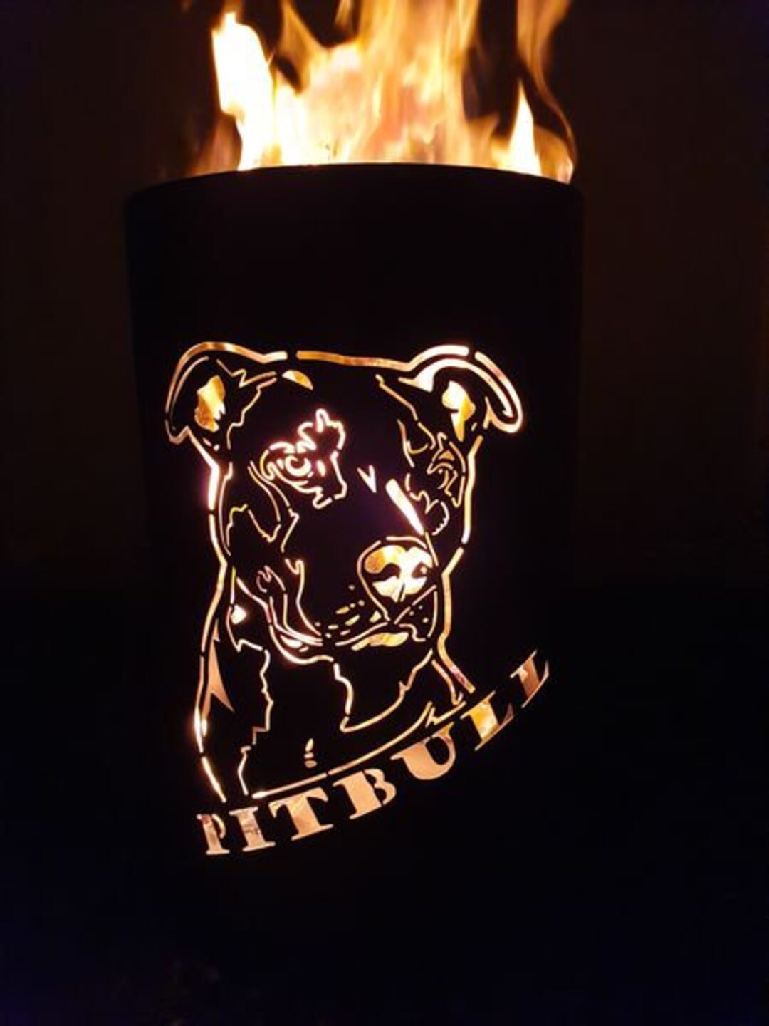 Fire Barrel With Motif, Round Fire Barrel, Decorative Fire Barrel, Fire ...