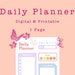 Daily Planner, Digital Planner, Printable Planner, 2022 Daily ...