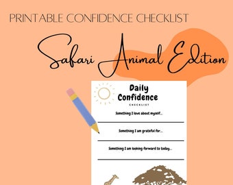 Confidence Checklist, Build Confidence, Confidence Template, Kids ...